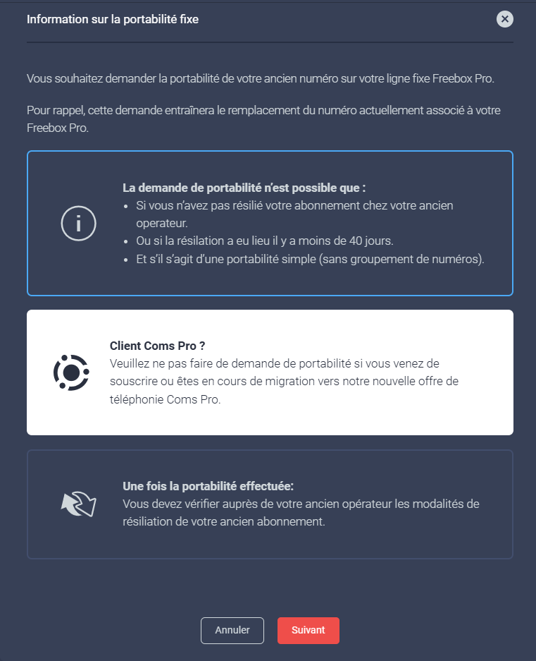 Comment faire une portabilité de numéro fixe ultérieurement ...